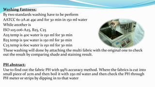 Quality control and testing in wet Processing | PPTX