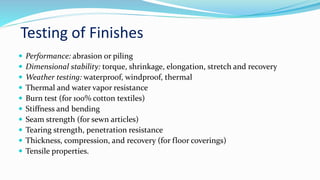 Quality control and testing in wet Processing | PPTX