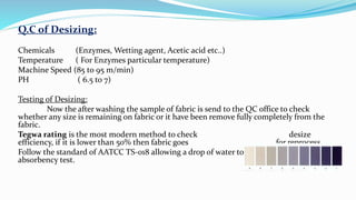 Quality control and testing in wet Processing | PPTX