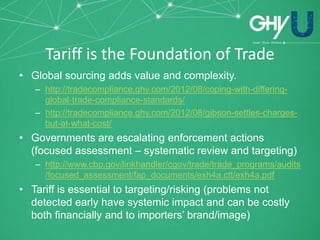GHY U - Tariff Classification (Part 2)_June 18 2014 | PPTX | Commodities | Economy