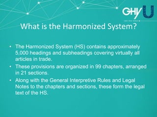 GHY U Tariff Classification (Part 1) - March 2014 | PPT