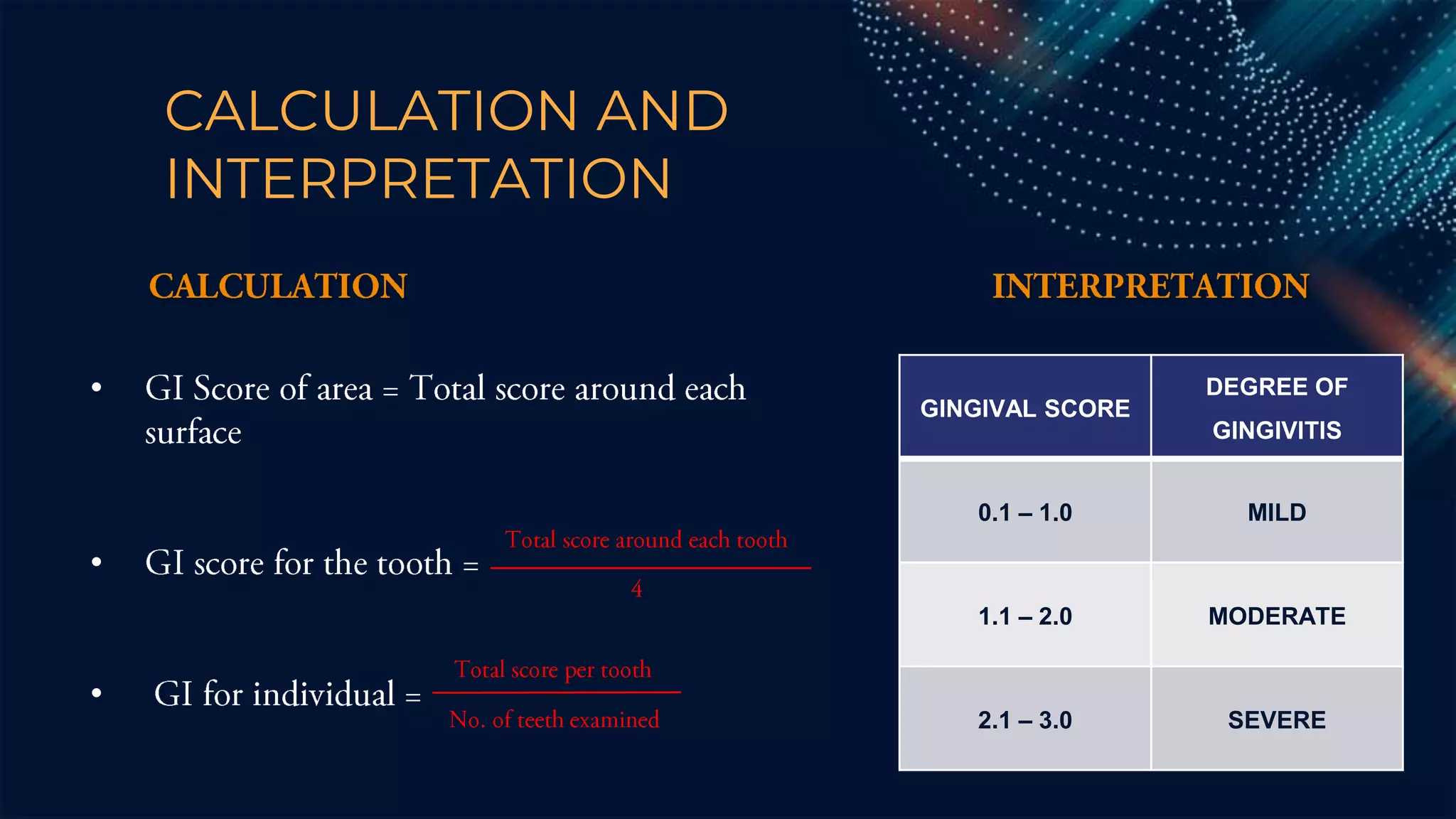 Gingival Index (By Loes and Sillness) | PPTX