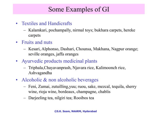 Geographical Indications: Community IP in India | PPT