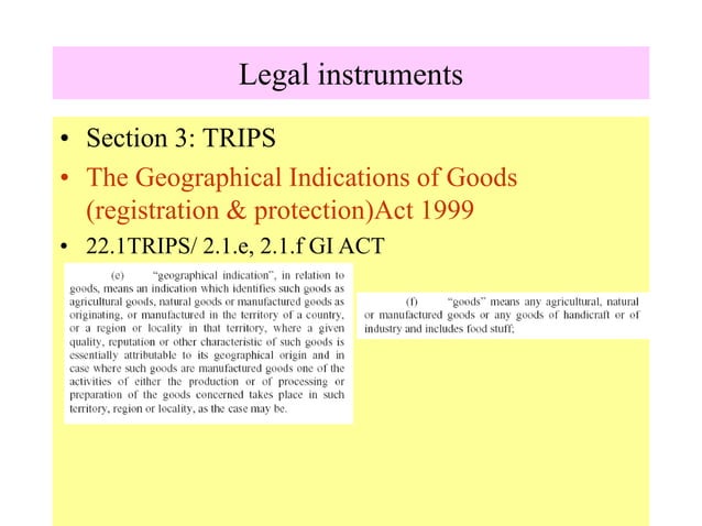 Geographical Indications: Community IP in India | PPT