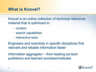 GI Conf 07 Knovel Sponsor | PPT | Technology & Computing