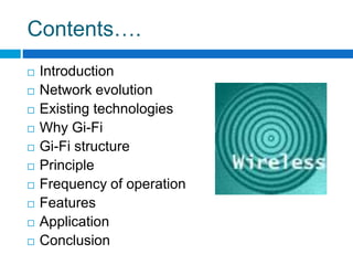 Gi-Fi:A NEW EMERGING WIRELESS TECHNOLOGY | PPT