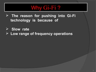 Gi fi | PPT | Computer Networking | Computing