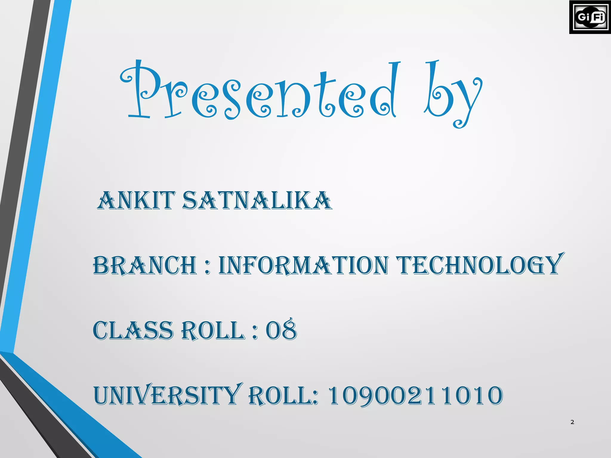 Gi-Fi ppt presentation | PPT