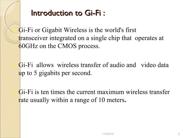 Gi fi technology | PPT