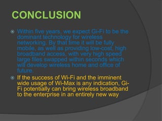 Gi fi technology | PPTX