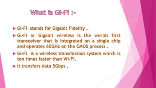 Gi fi technology | PPT