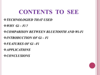 Gi - Fi Technology | PPTX