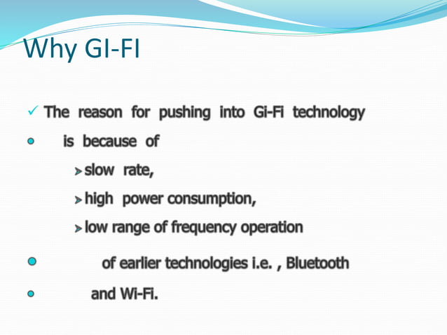 Gi fi technology ppt | PPT