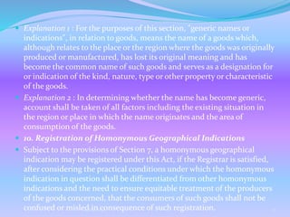 Basic understanding of the Geographical Indications and the law | PPTX