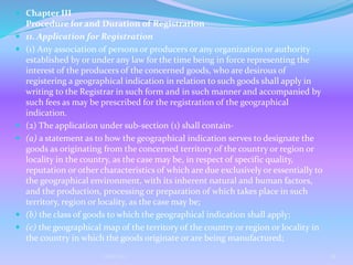 Basic understanding of the Geographical Indications and the law | PPTX