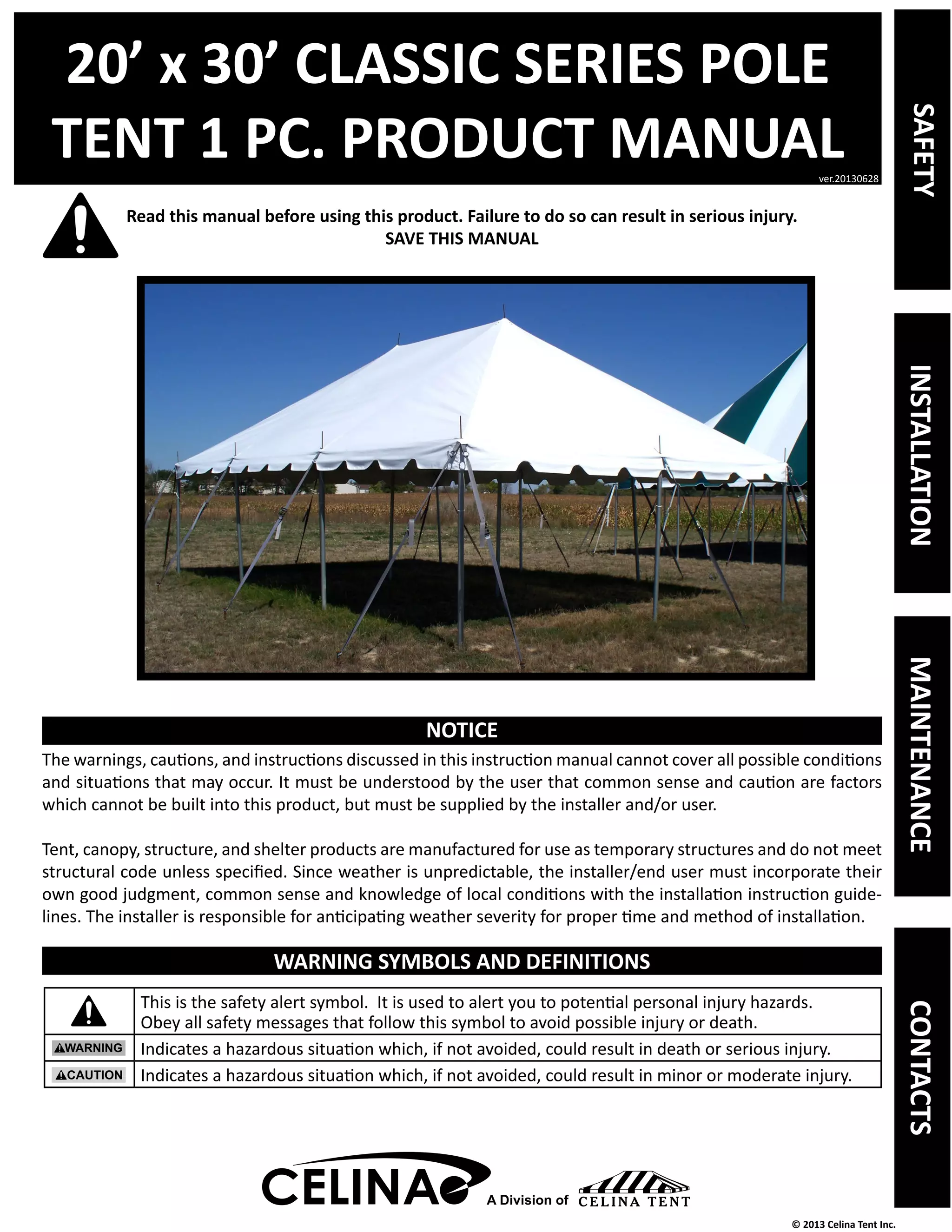 20 X 30 Pole Tent Installation Instructions Pdf