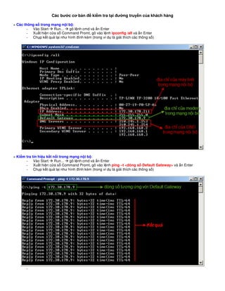 Hướng dẫn kiểm tra đường truyền | PDF