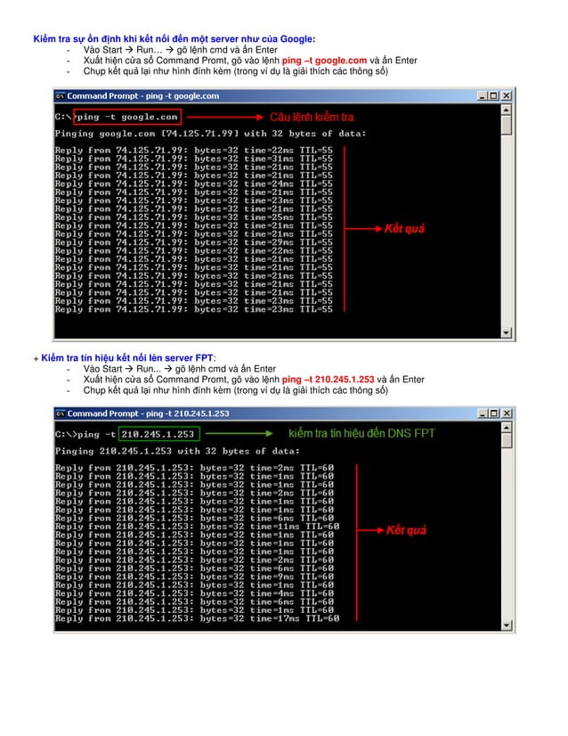 Hướng dẫn kiểm tra đường truyền | PDF