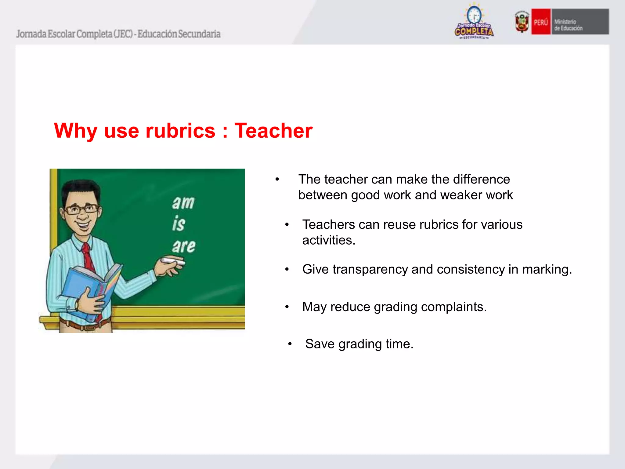 Gia4 5ta why use rubric | PPT