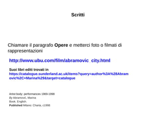 Giaccai voce marina abramovich | PDF | Modern Art | Fine Art