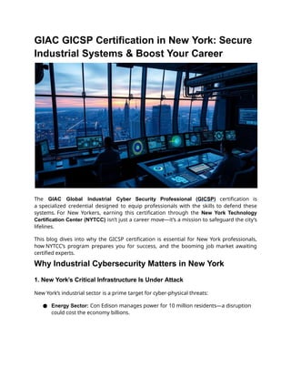 GIAC GICSP Certification in New York_ Secure Industrial Systems & Boost ...