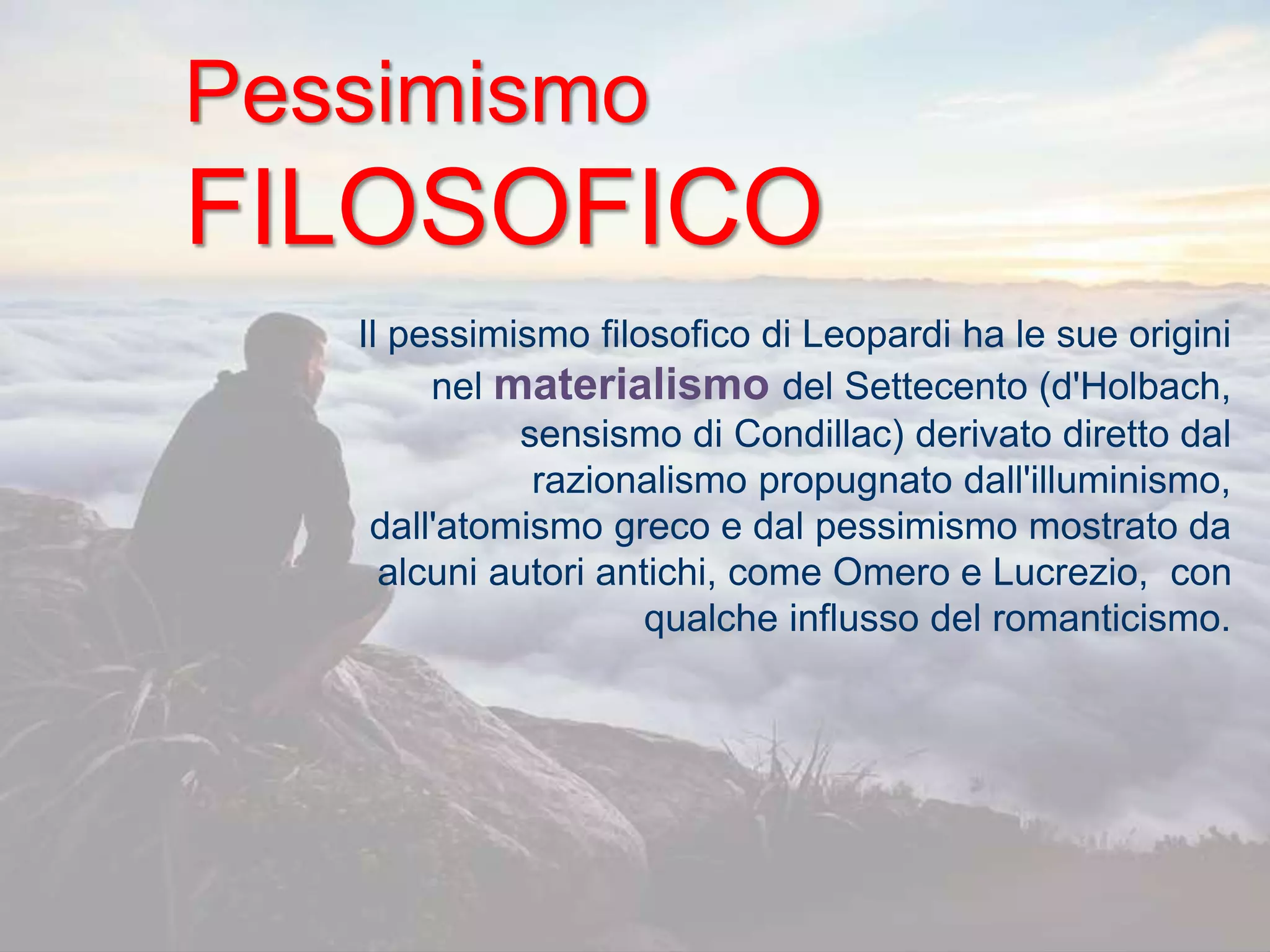Giacomo Leopardi - pessimismo | PPTX | Poetry | Books and Literature