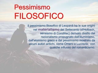 Giacomo Leopardi - pessimismo | PPTX