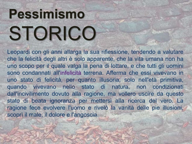 Giacomo Leopardi - pessimismo | PPTX | Poetry | Books and Literature