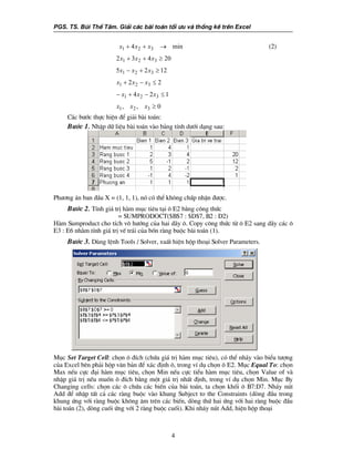 Giai Bai Toan Toi Uu Bang Excel | PDF