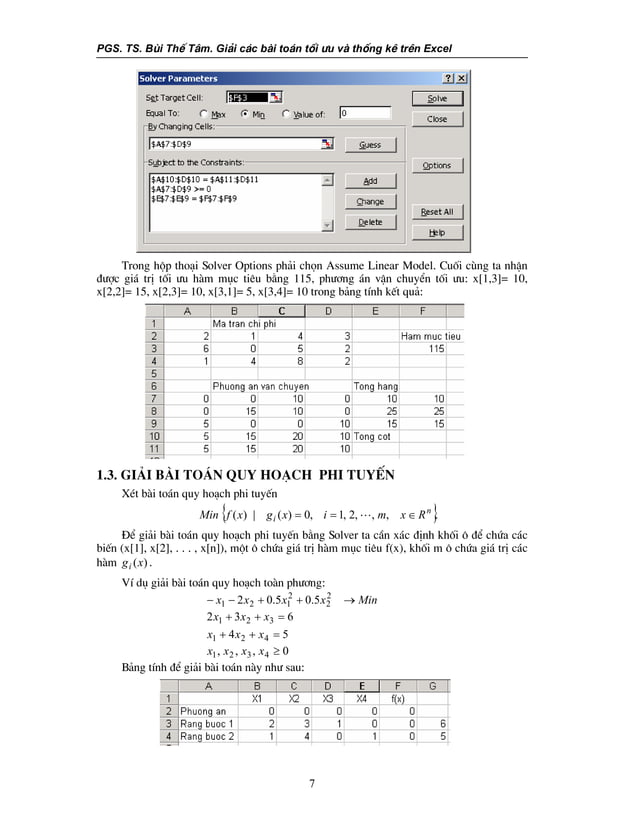 Giai Bai Toan Toi Uu Bang Excel | PDF