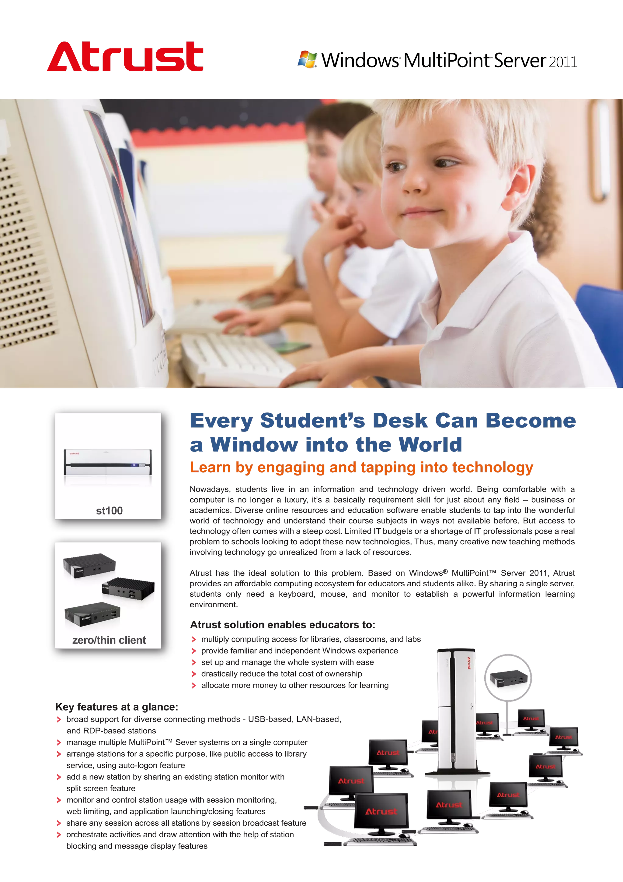 Giải pháp atrust st100 cho windows multipoint server [atrust.vn] | PDF