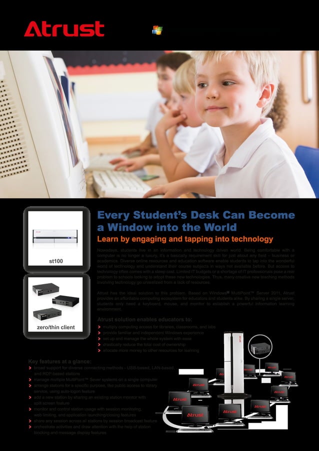 Giải pháp atrust st100 cho windows multipoint server [atrust.vn] | PDF