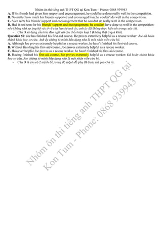 Giải chi tiết đề tiếng anh THPTQG 2018 mã 403 | PDF