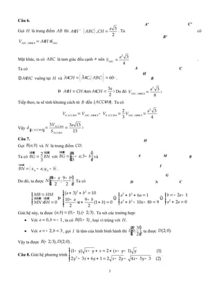 Giai chi tiet de toan khoi b 2014 | PDF