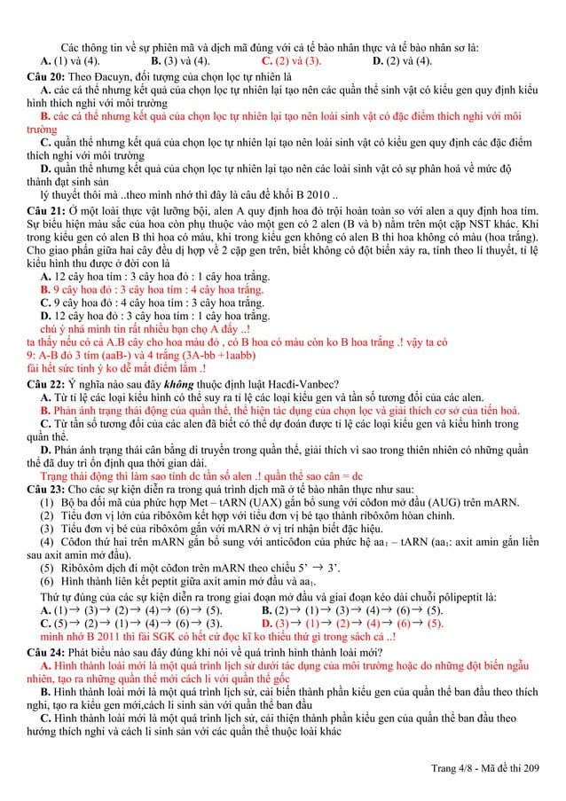 Giai de thi thu chu van an mon sinh | PDF