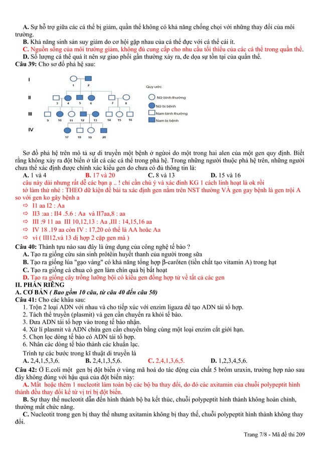 Giai de thi thu chu van an mon sinh | PDF