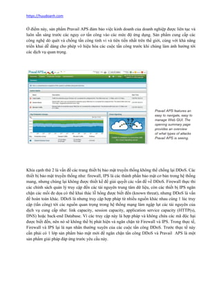 Giai phap chong tan cong ddos Arbor | PDF