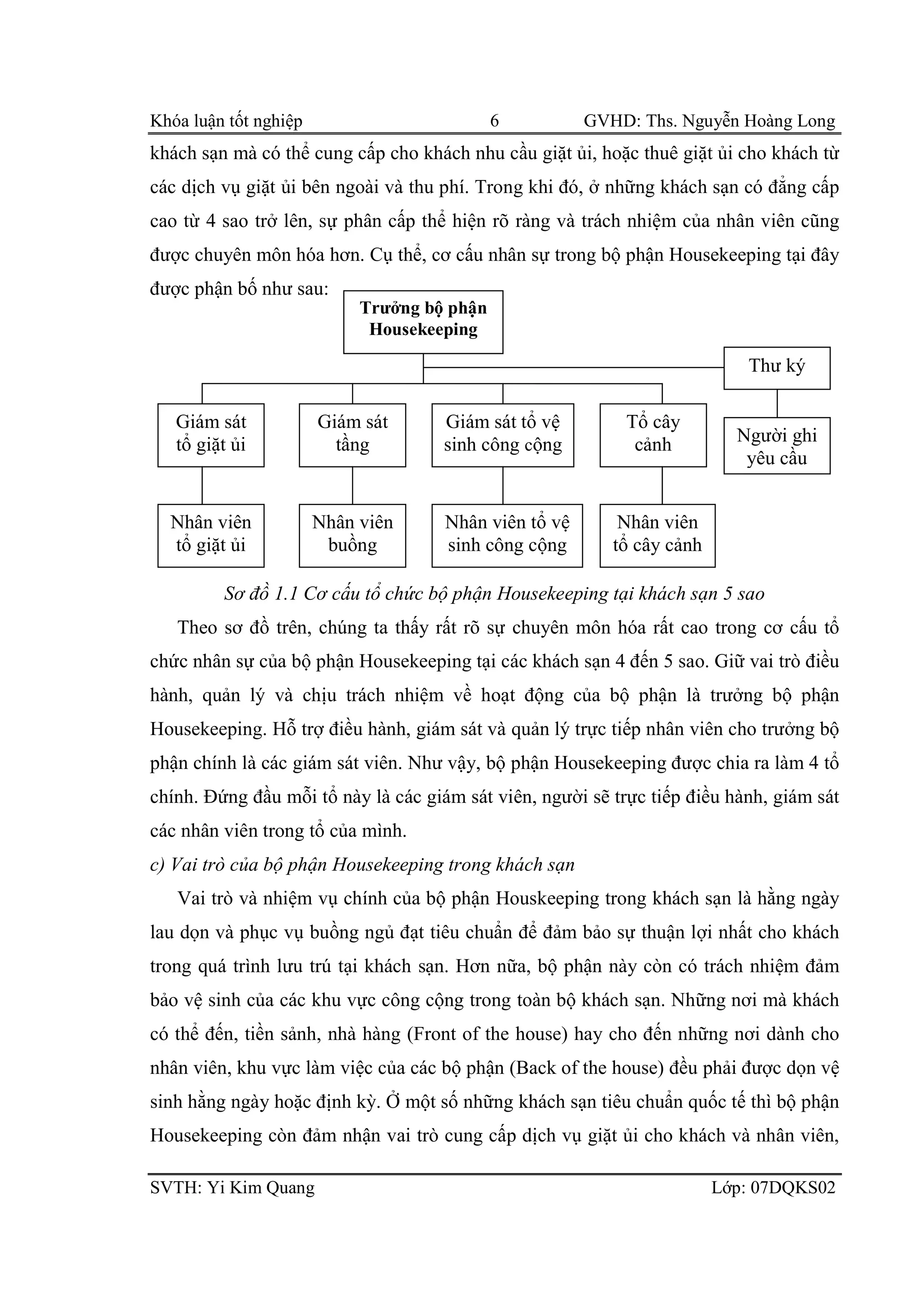 Đề tài Giải pháp nâng cao chất lượng phục vụ buồng của bộ phận Housekeeping cực hay | PDF
