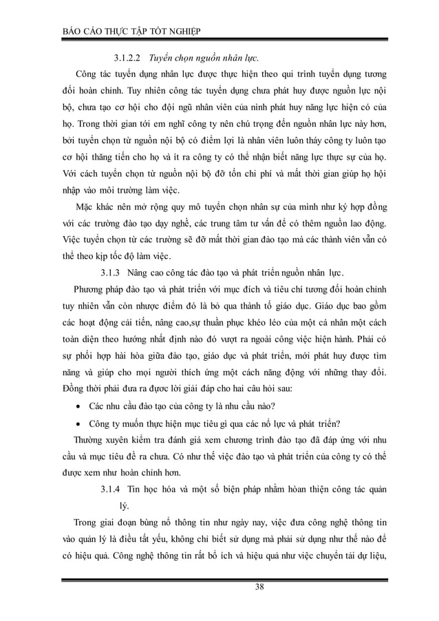 Giải pháp nâng cao hiệu quả quản trị nguồn nhân lực tại công ty | DOC