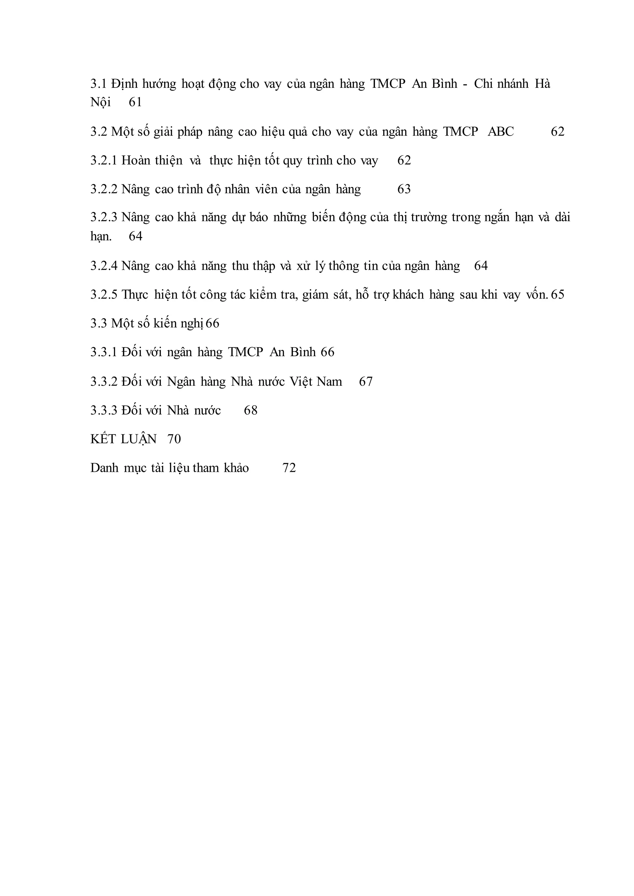 Bài mẫu giải pháp nâng cao hiệu quả vay ngắn hạn - Chuyên đề tốt nghiệp | PDF