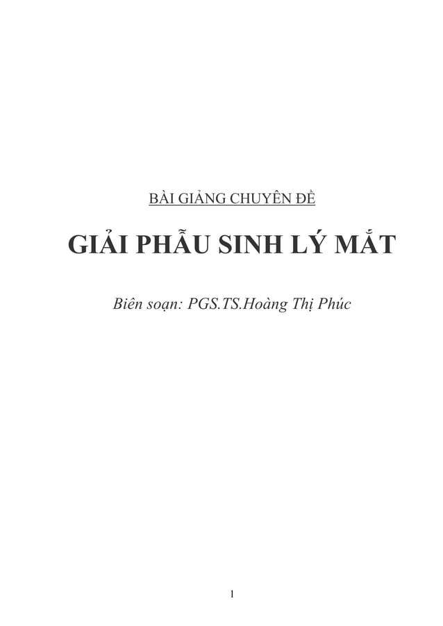 Giai phau mat | PDF