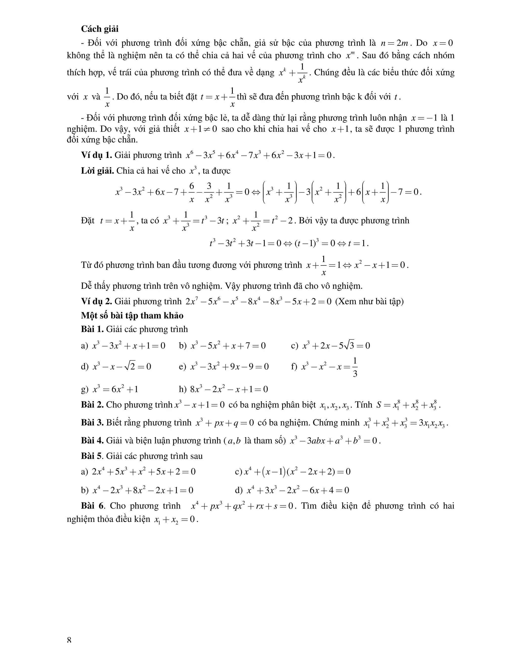 Giai phuong trinh bac cao(thay nguyen) | PDF