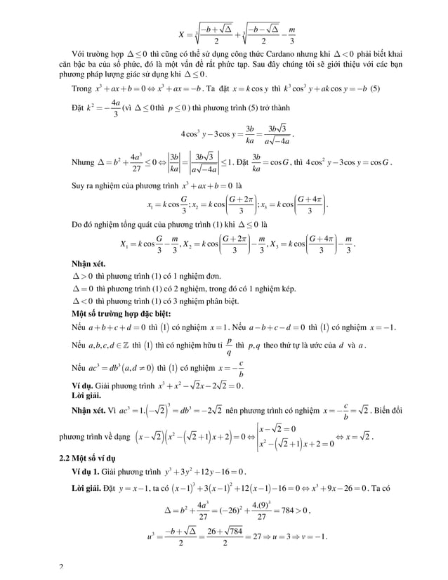 Giai phuong trinh bac cao(thay nguyen) | PDF