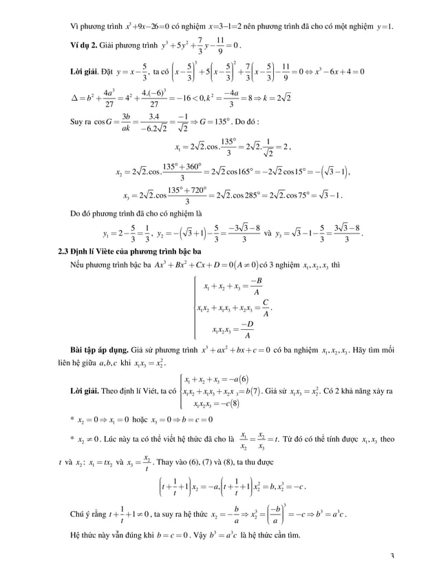 Giai phuong trinh bac cao(thay nguyen) | PDF