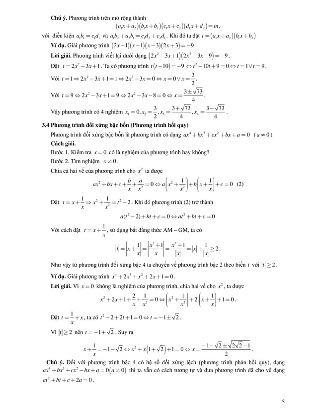 Giai phuong trinh bac cao(thay nguyen) | PDF