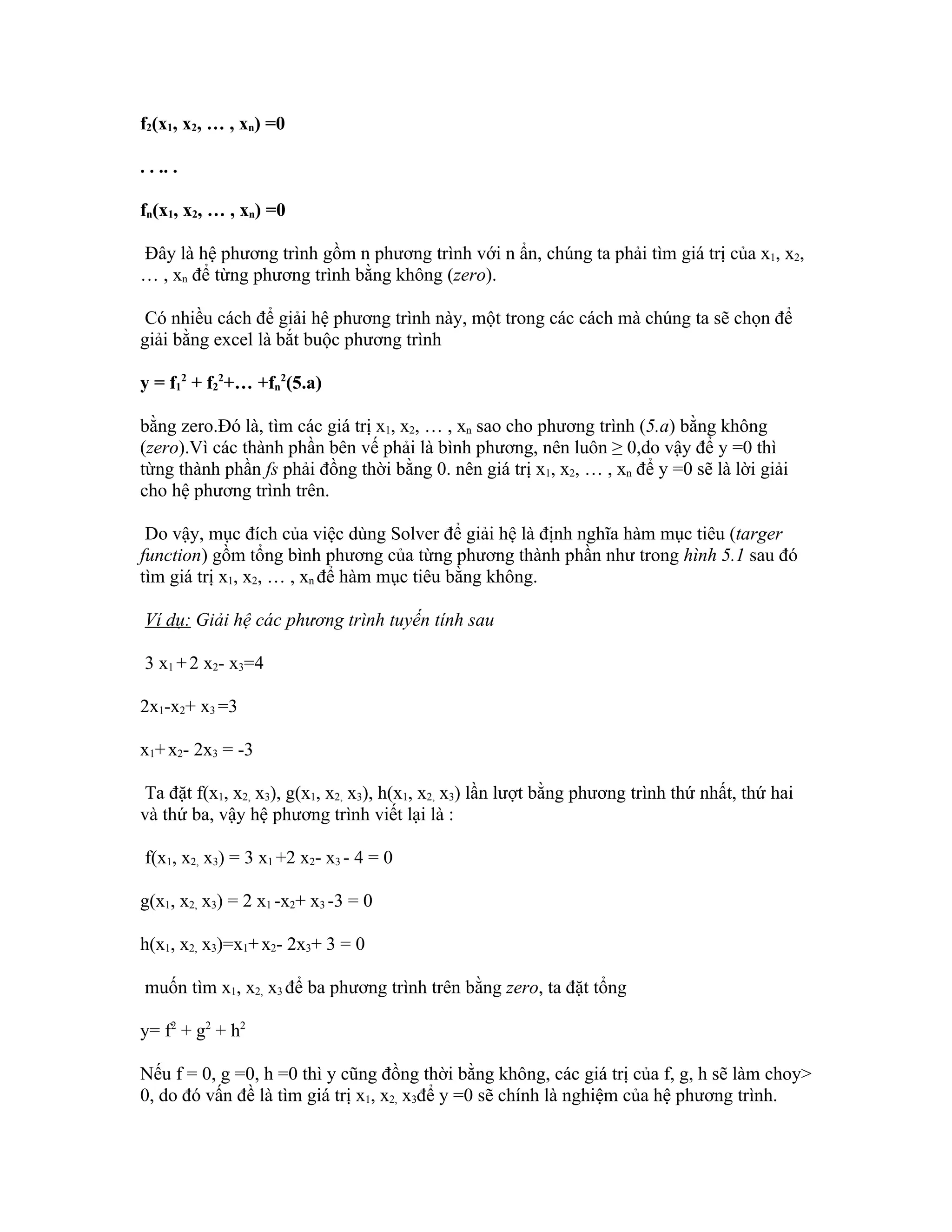 Giai phuong trinh bang excell | DOC