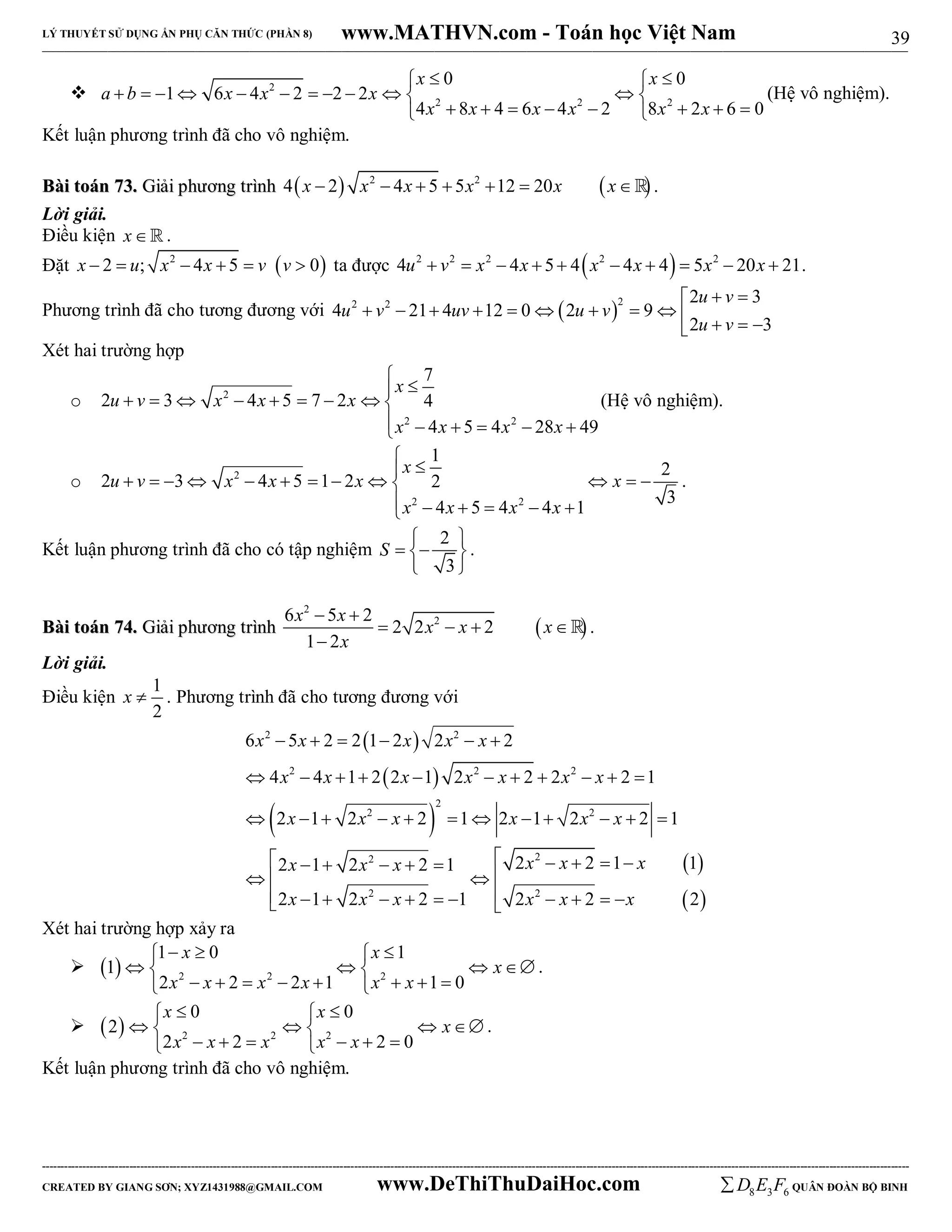 Giai pt vo-ti-dua-ve-hpt | PDF