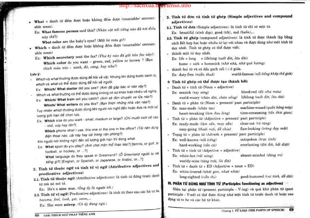 Giai thich ngu phap tieng anh mai-lan-huong | PPT