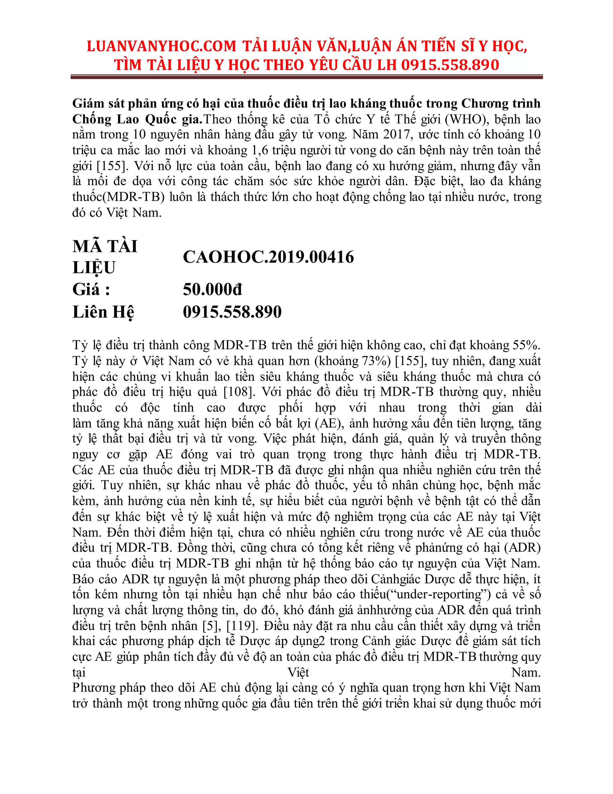 Giam sat phan ung co hai cua thuoc dieu tri lao khang thuoc trong ...