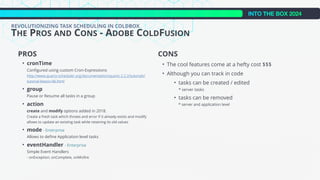Revolutionizing Task Scheduling in ColdBox | PPT